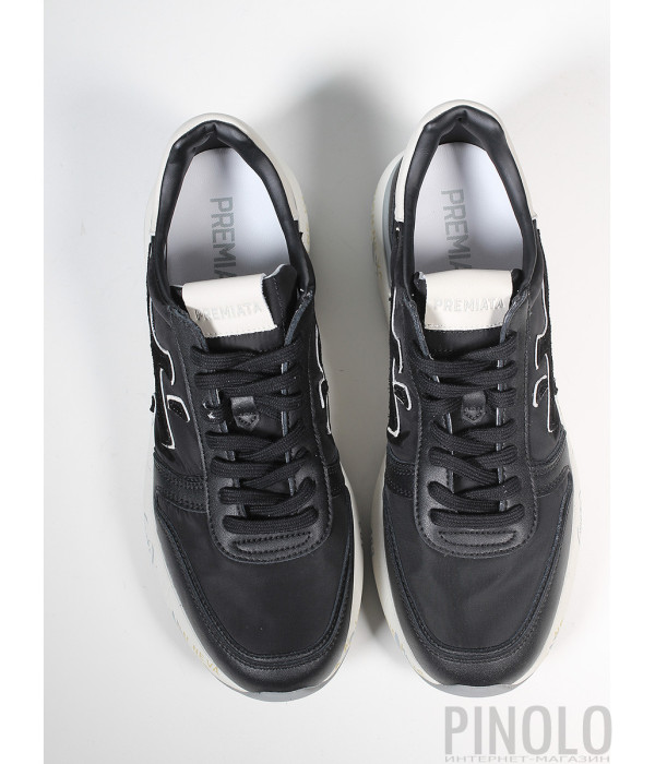 Кожаные кроссовки PREMIATA Mick 7249 черные - купить в Интернет-магазине PINOLO